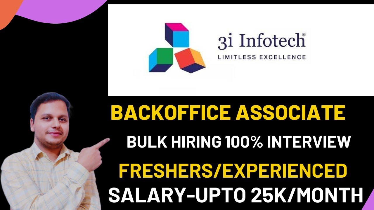 3i Infotech hiring for Backoffice associate😍|Backoffice jobs for ...
