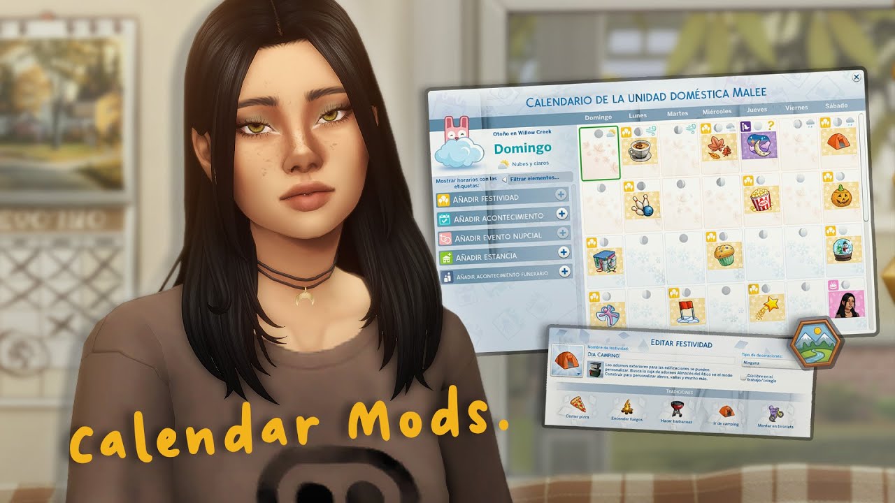 mods de calendario para más realismo en los sims 4 - YouTube