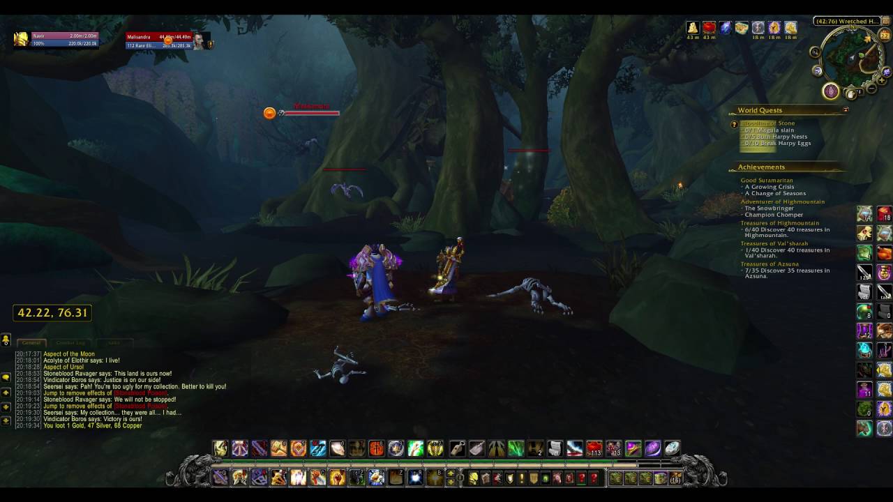 Malisandra location WoW Val'sharah rare - YouTube