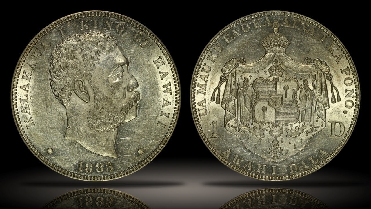 1883 Hawaii Silver Dollar PCGS AU55+ Kalakaua Akahi Dala - YouTube