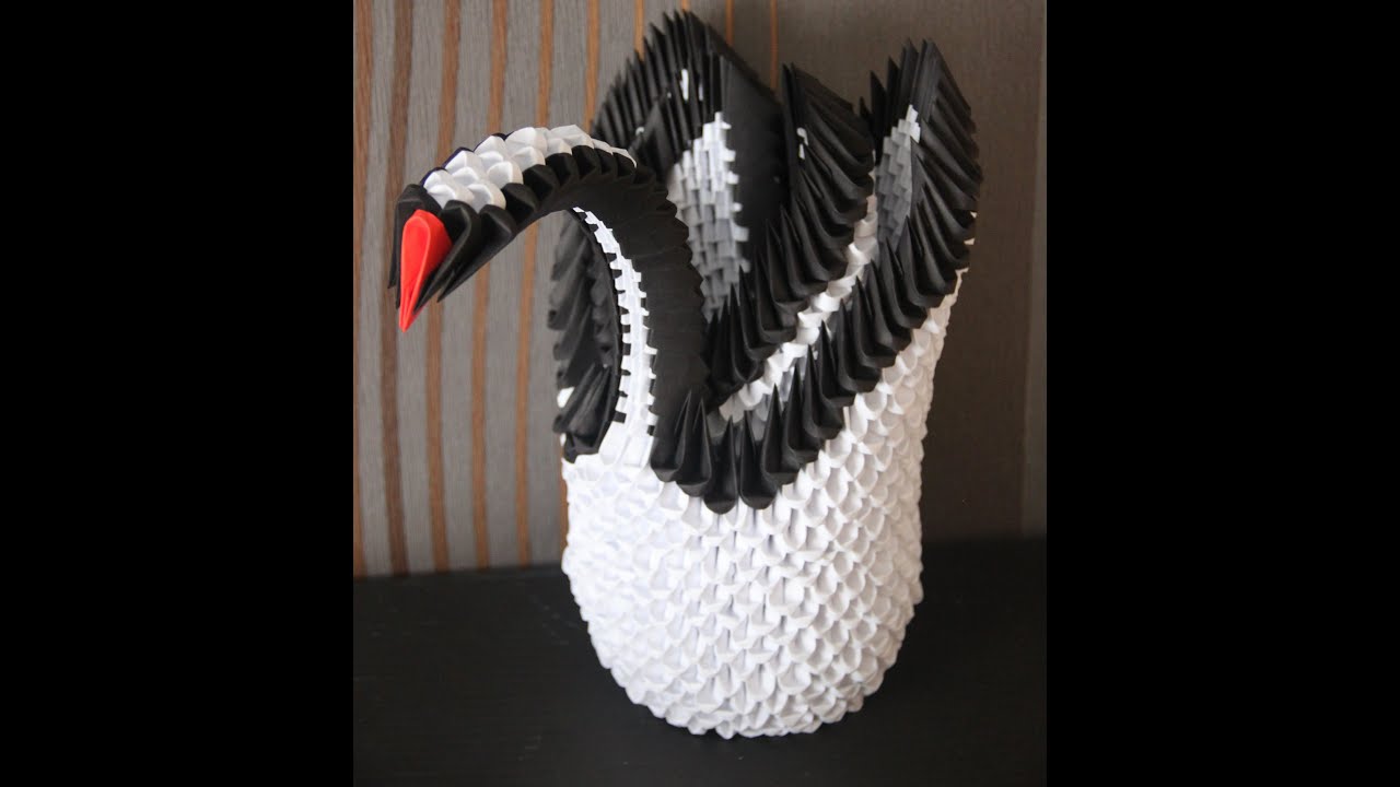 #11 Łabędź - podwójne skrzydła - Origami modułowe - YouTube