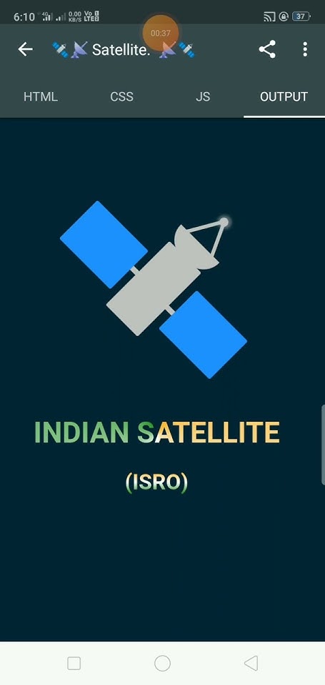 Indian Satellite Using Html Css Codesdlearner2498 Youtube
