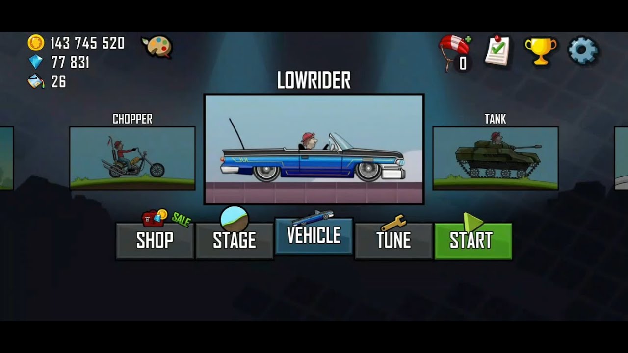 Hill Climb Racing: 2,017 Metres through the Countryside - YouTube