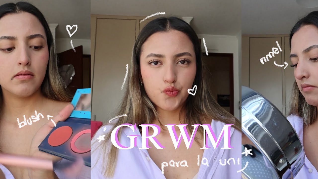 GRWM ‧₊˚♡ arreglate conmigo para la universidad | sofia - YouTube
