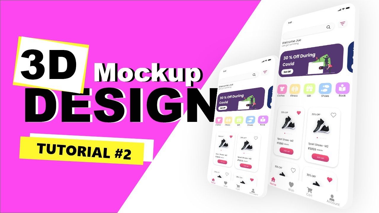 3D App Mockup / Animation Design / Prototype In Adobe XD | App Mockup ...