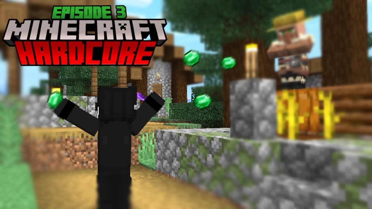 I Found A Village In Hardcore Minecraft! Hardcore Episode 3 - YouTube