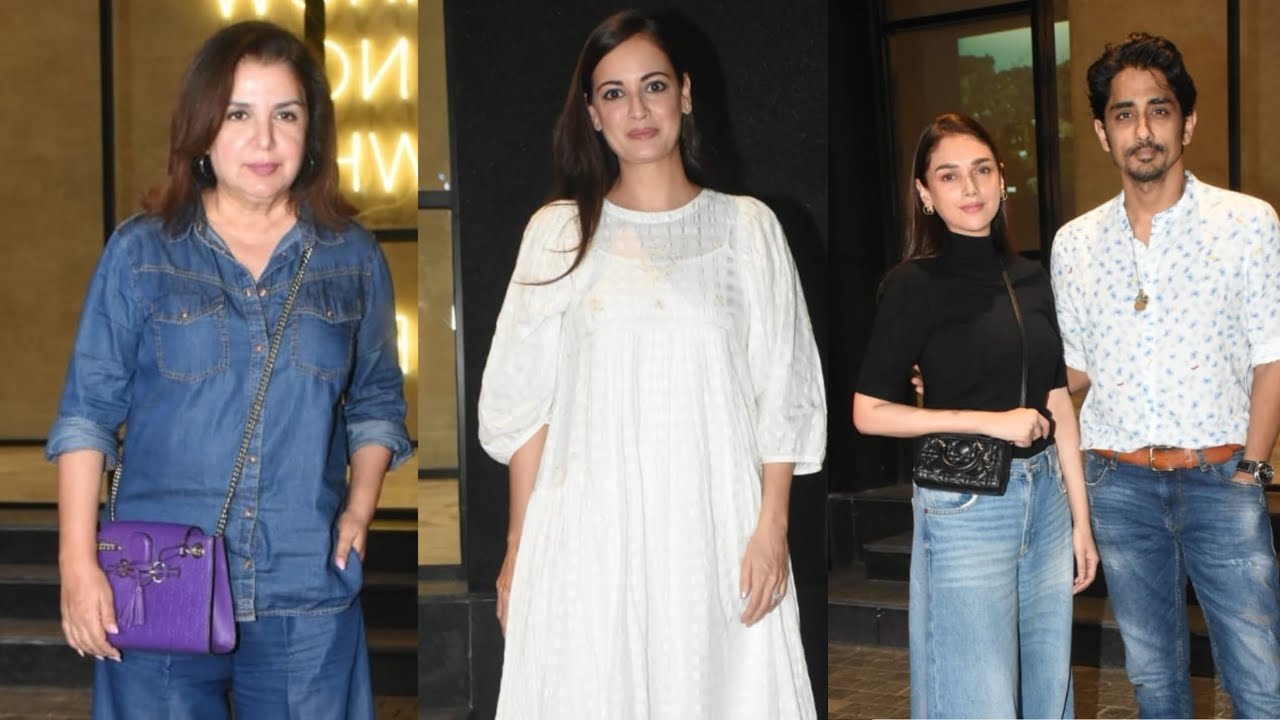 Chithha screening PICS: Siddharth arrives with GF Aditi Rao Hydari ...