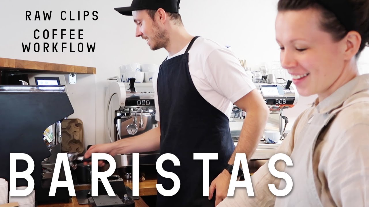 Coffee shop owners at work (raw clips) - YouTube