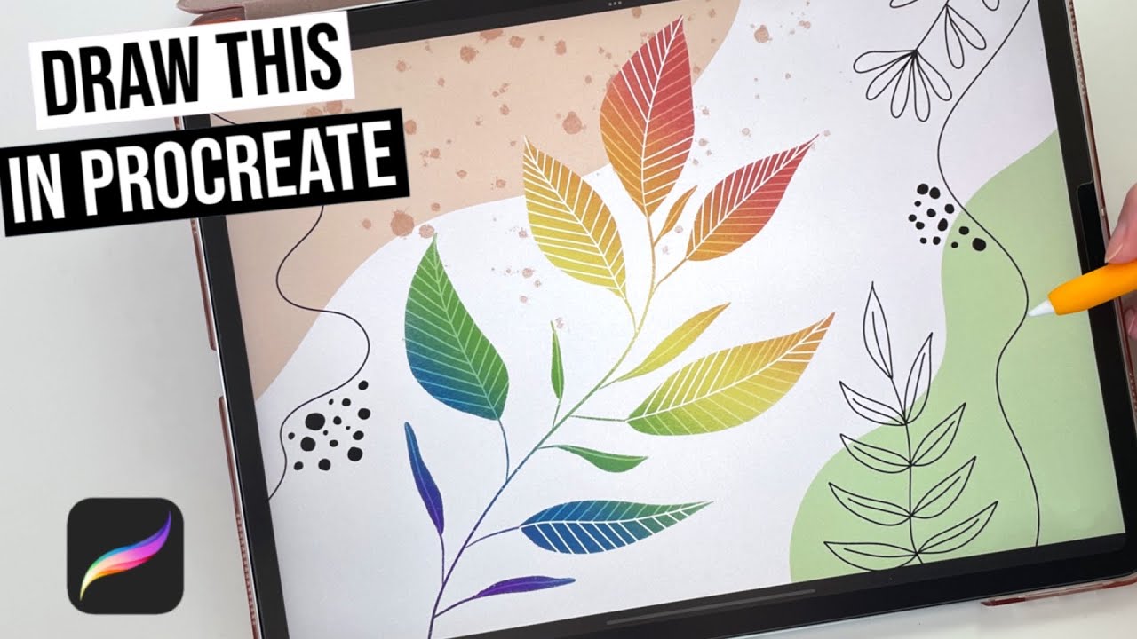 How to draw a Simple and Minimalistic Floral Design | EASY Procreate ...