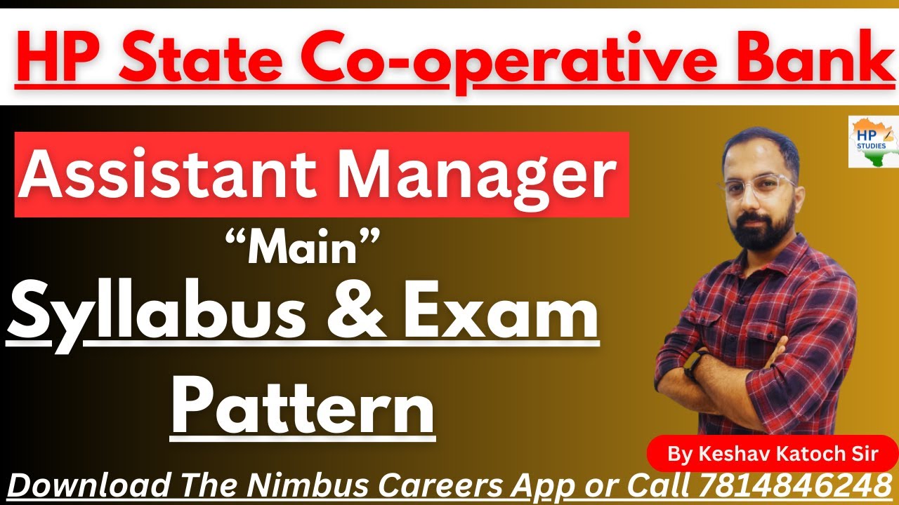 HPSCB Assistant Manager 2023 | Main Syllabus & Exam Pattern | HP ...