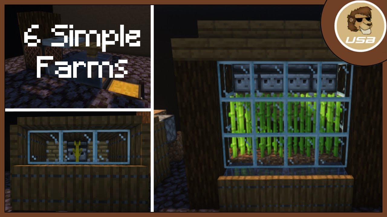 6 Simple Farms | Minecraft - YouTube
