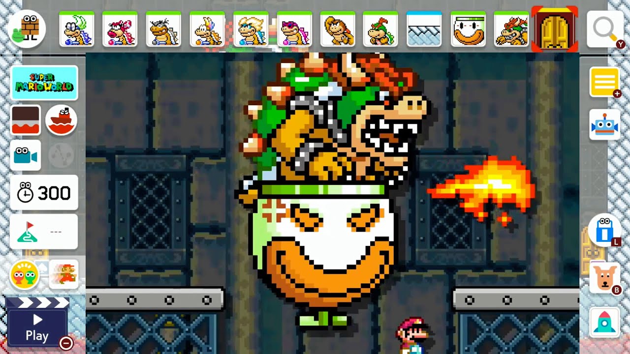 Super Mario Maker 2 - Bowser Boss Battle Course Maker - YouTube