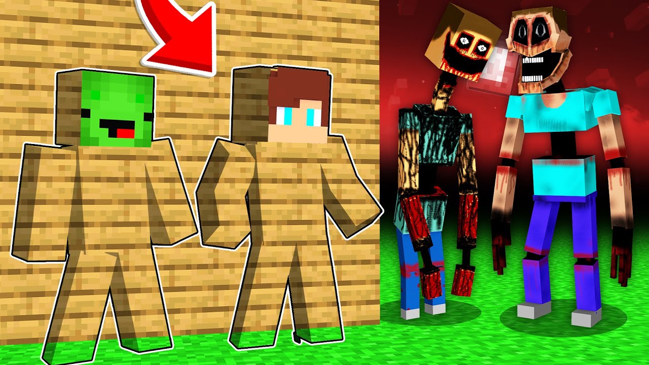 JJ and Mikey Using EXTREME CAMOUFLAGE to HIDE From MIMIC FAMILY in ...