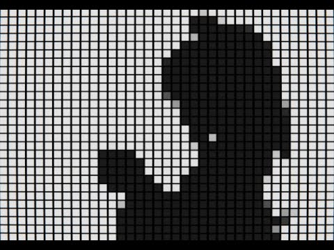 bad apple but its played on squares (pixelated) - YouTube