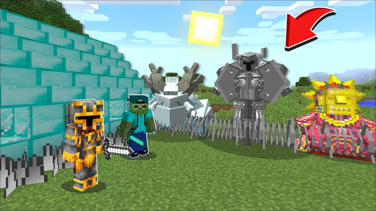 Minecraft BUILD BUNKER TO PROTECT HOUSE AGAINST MOWZIES MOBS MOD ...