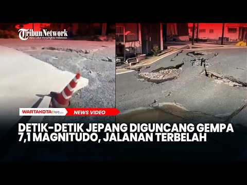 Detik-detik Jepang Diguncang Gempa 7,1 Magnitudo, Jalanan Terbelah