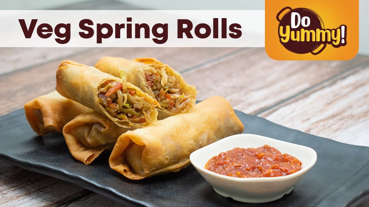 वेज स्प्रिंग रोल्स | Veg Spring Rolls | Homemade Spring Roll Sheets ...