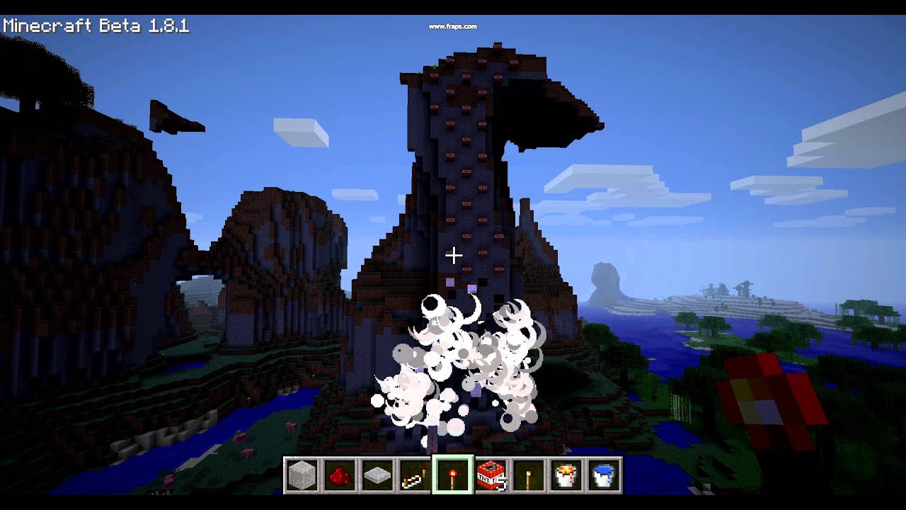Minecraft! Connect the dots TNT tower - YouTube