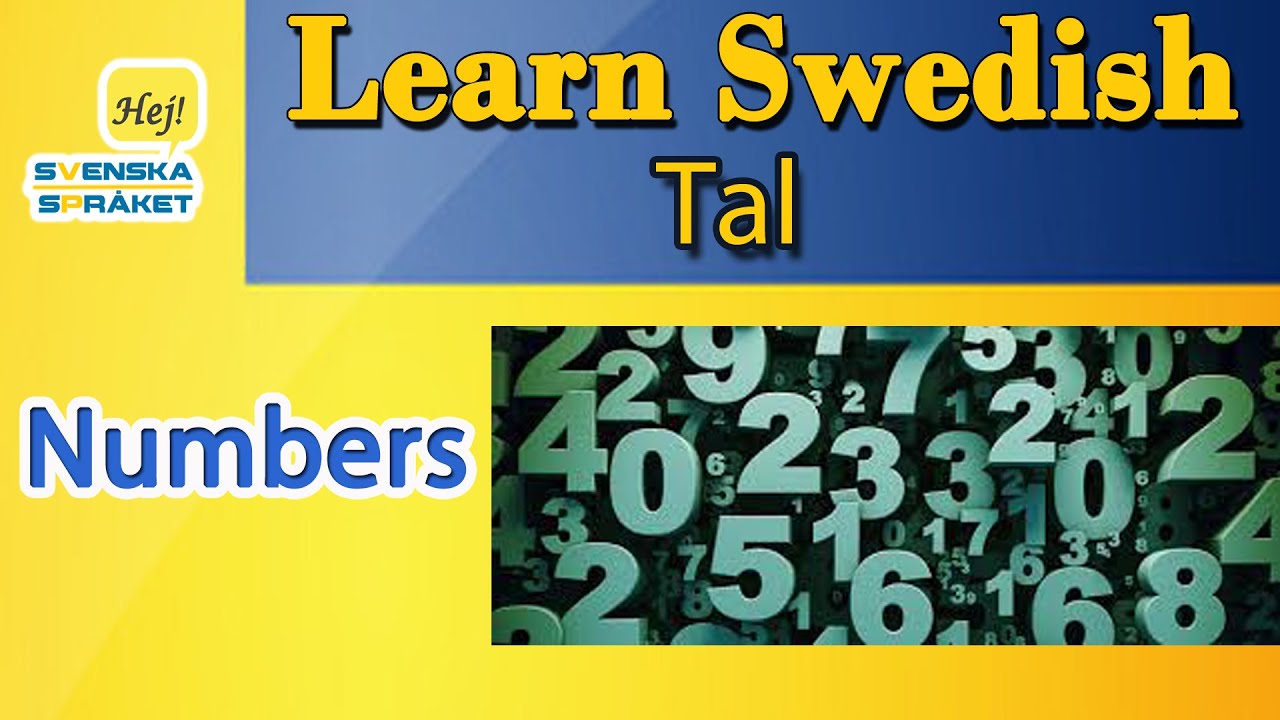 Tal - Numbers Learn Languages- learn swedish - YouTube