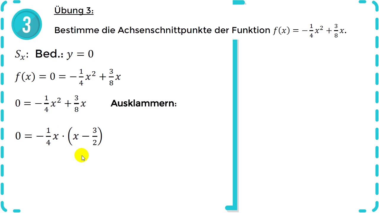 Achsenschnittpunkte Berechnen