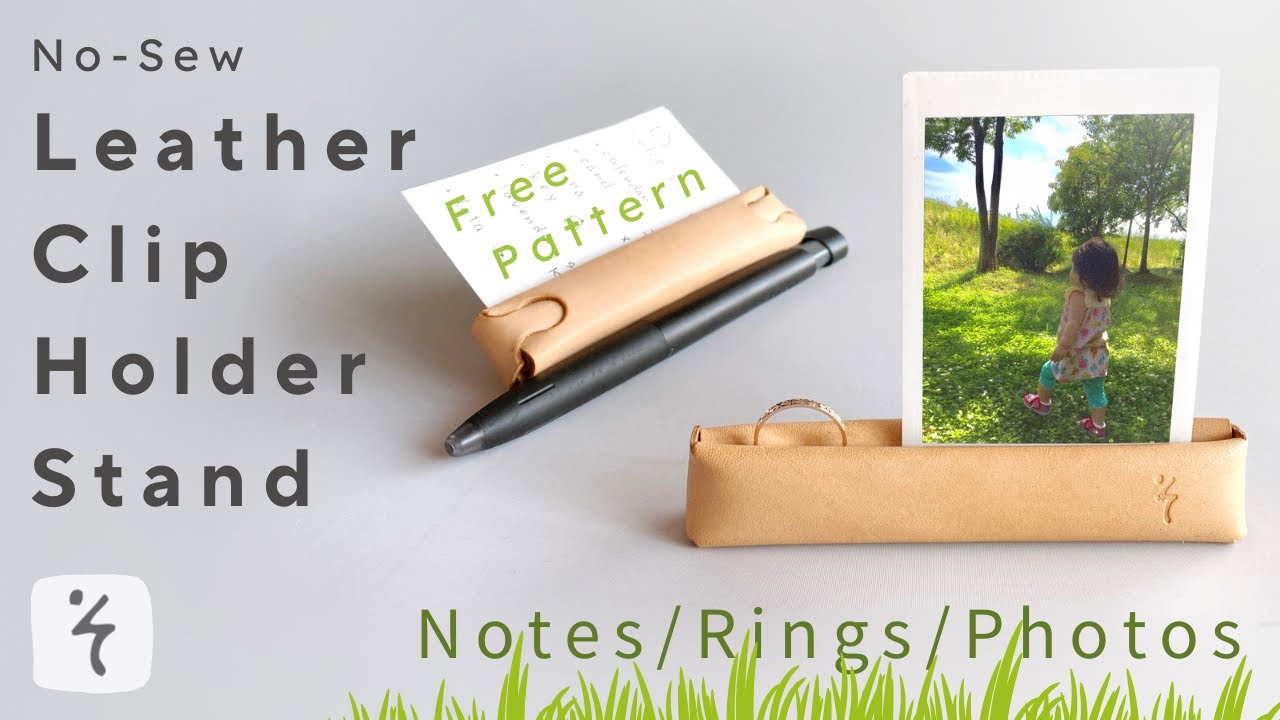 Making No-Sew "Leather Clip Holder Stand for Photos, Rings, & Notes ...