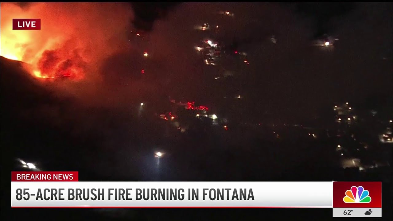 Brush fire prompts evacuation warning in Riverside County - YouTube