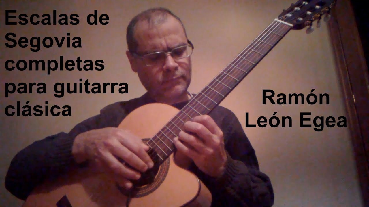 Segovia Scales Complete on Classical Guitar with Cutaway - YouTube