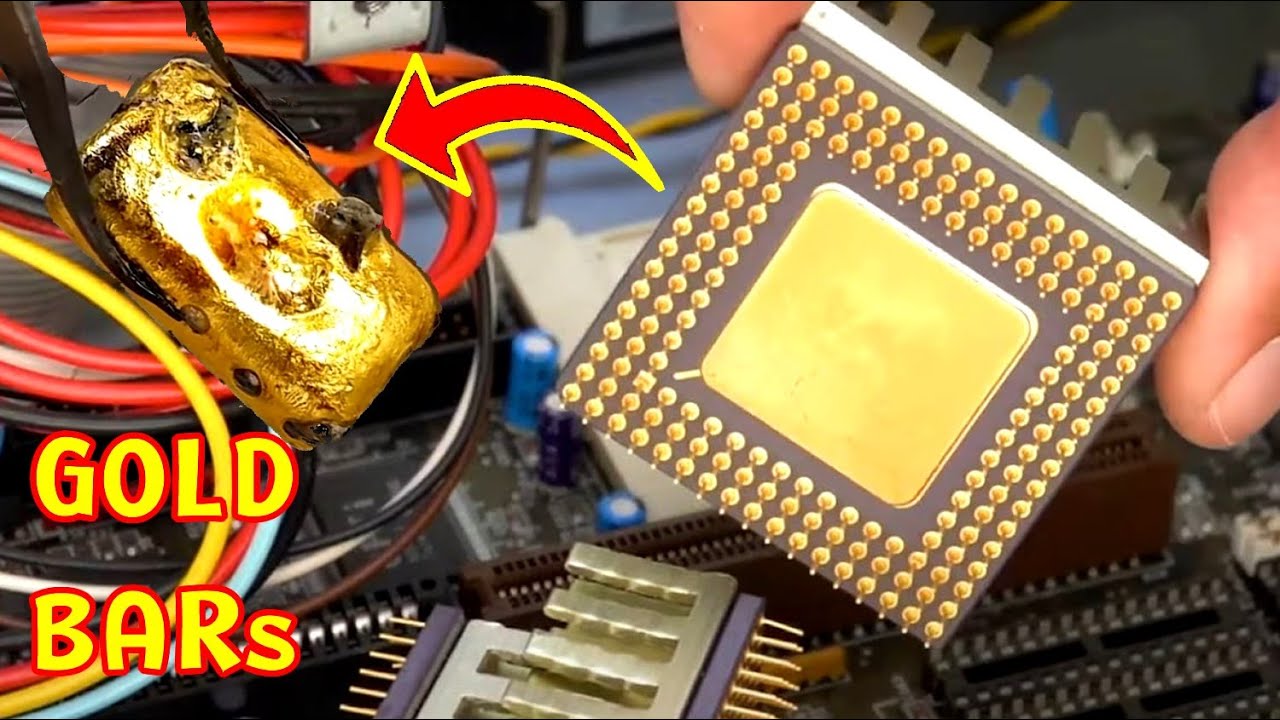 Turn old computer CPUs into pure gold bars! 💰🔥 Learn how to melt scrap ...