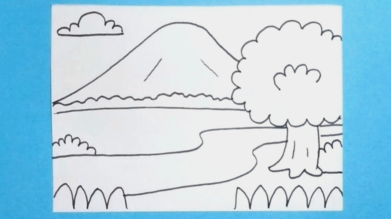 Cara Menggambar Yang Mudah Dan Simple - Menggambar Pemandangan Simple ...