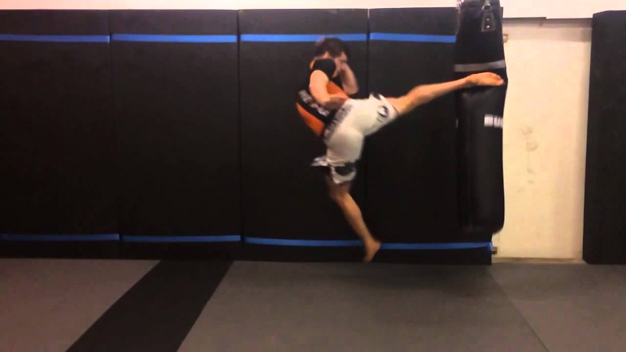 Tornado kick @ 500fps! Boom! - YouTube