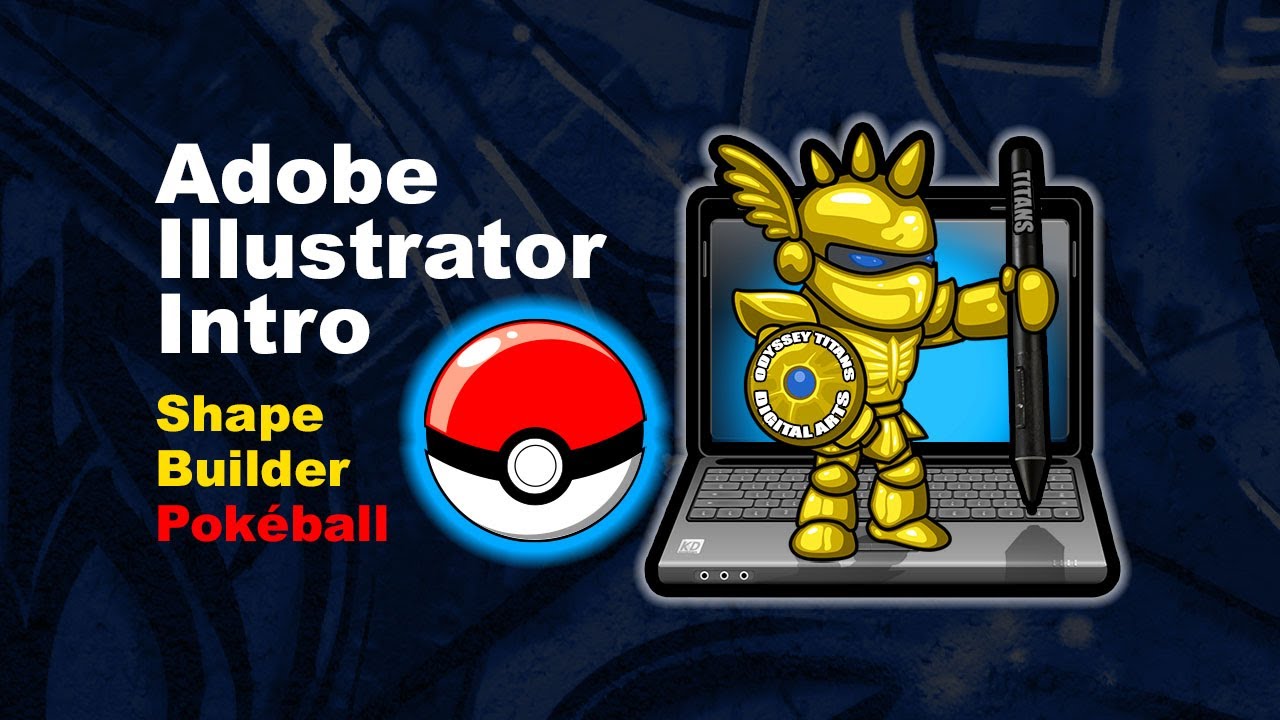 Adobe Illustrator - Draw a Pokéball with the Shape Builder Tool - YouTube