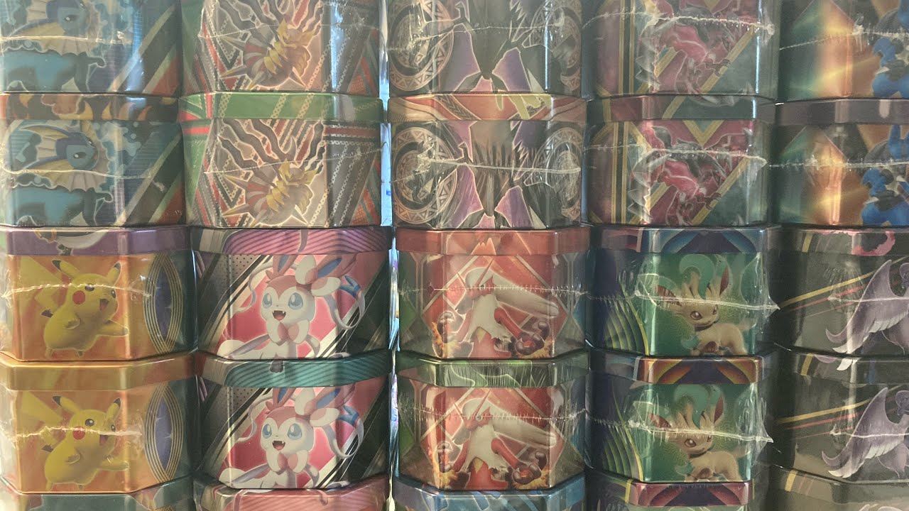 Pokemon meine Sealed Tin Sammlung :) - YouTube
