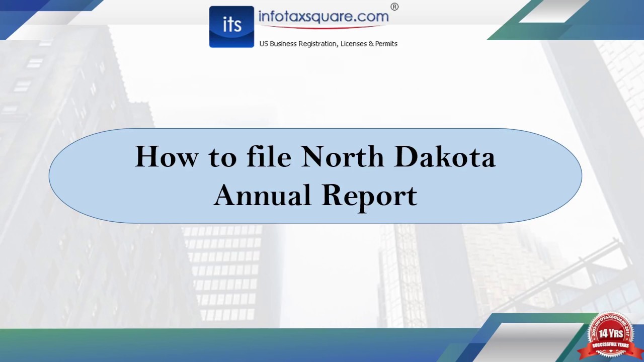 How to file North Dakota Annual Report - YouTube