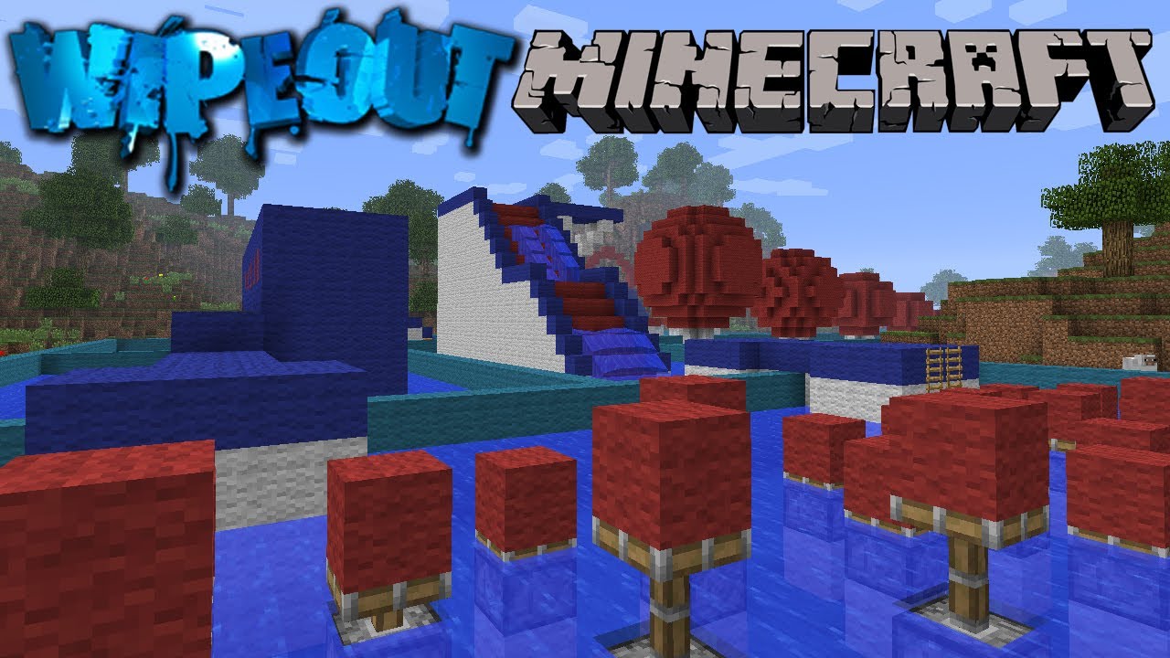 WIPEOUT! Minecraft Style w/ PaintballKitty! (Challenge Map) - YouTube