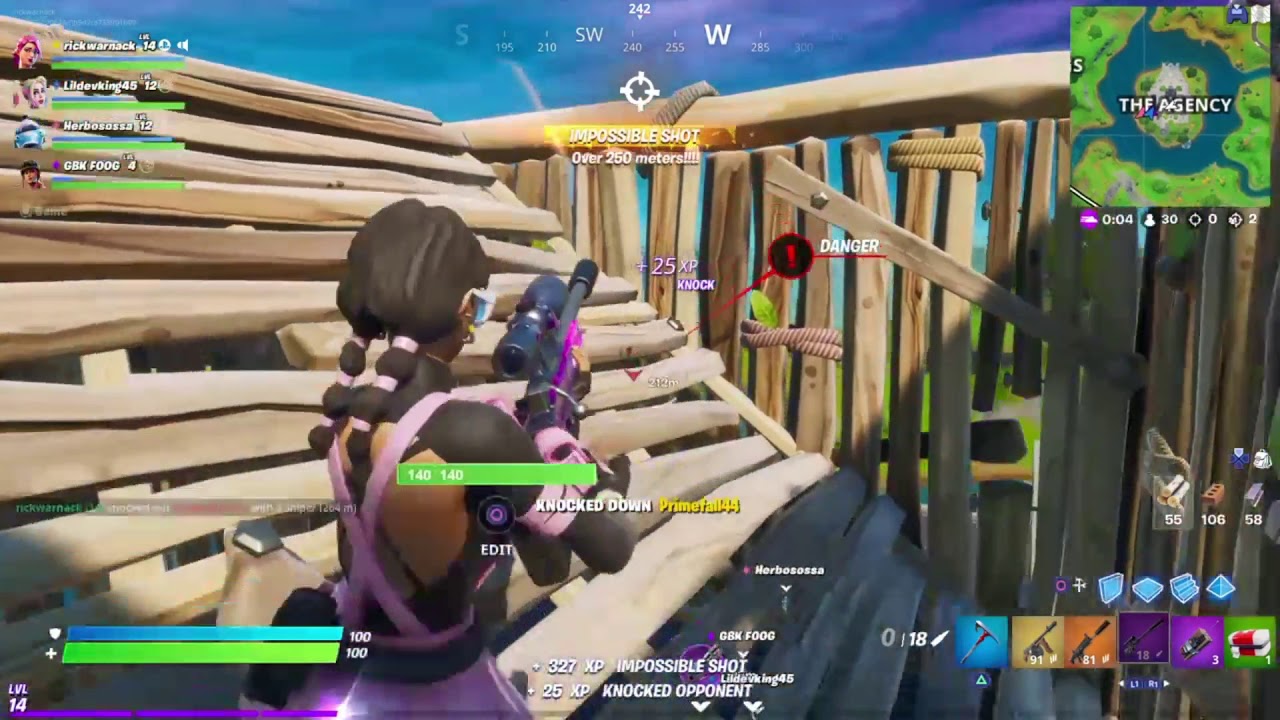 Fortnite Chapter 2 Season 2 Long Sniper Shot At The Agency - YouTube