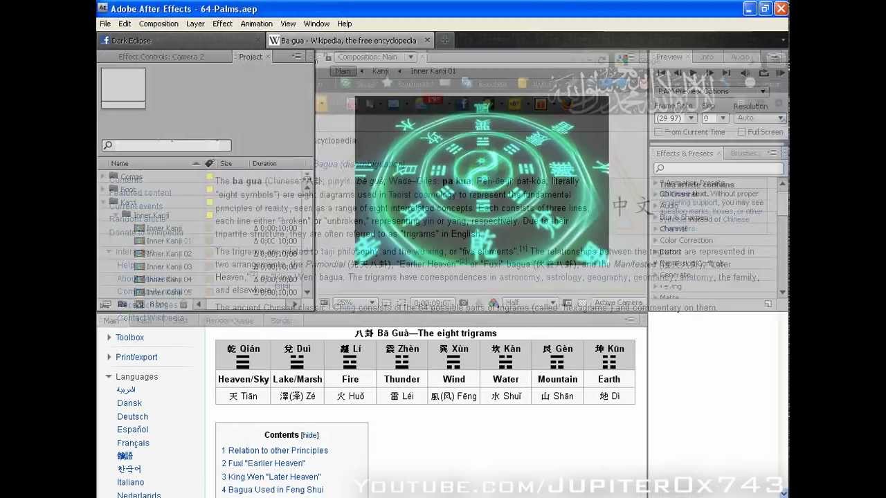 Neji's 8 Trigrams 64 Palms After Effects Project File - YouTube
