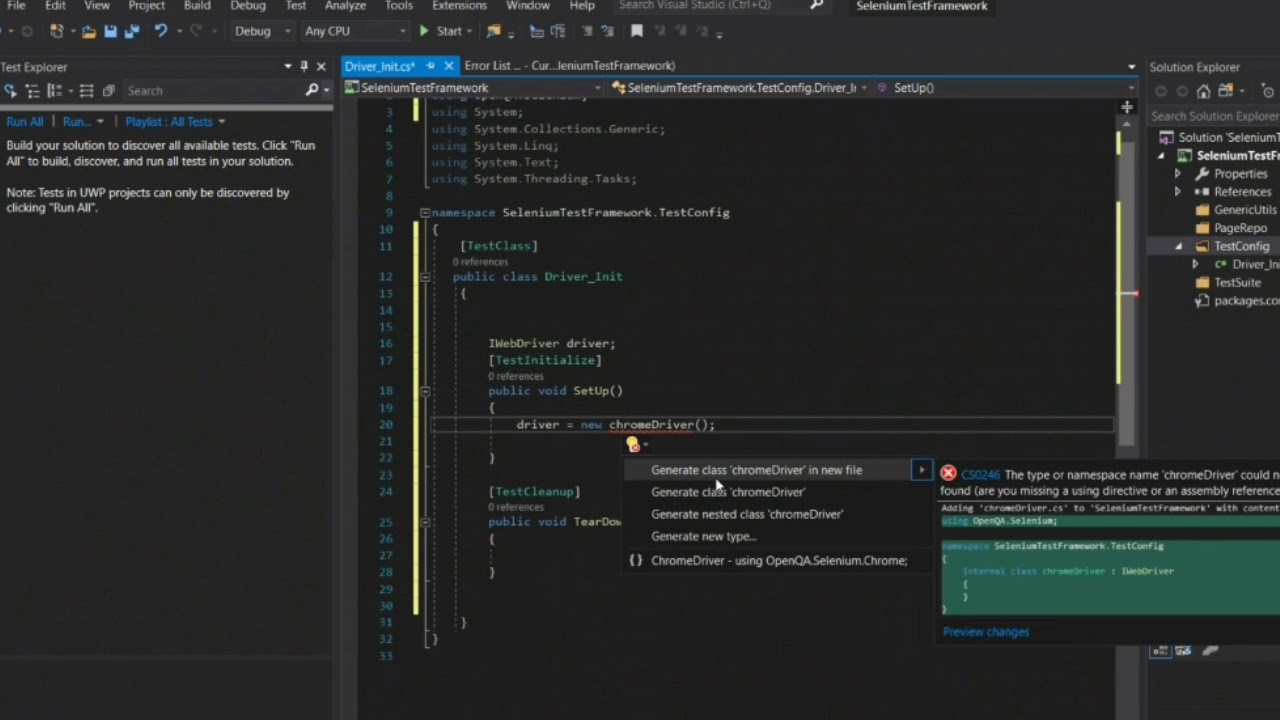Set Up Project Using Selenium With C In Hindi Youtube 0519