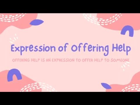 EXPRESSION OF OFFERING HELP - YouTube