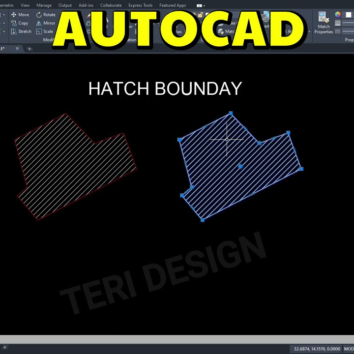 hatch boundary di Autocad - YouTube