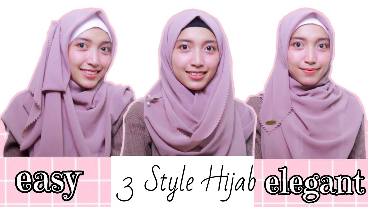 TUTORIAL HIJAB SEGIEMPAT MENUTUP DADA - YouTube