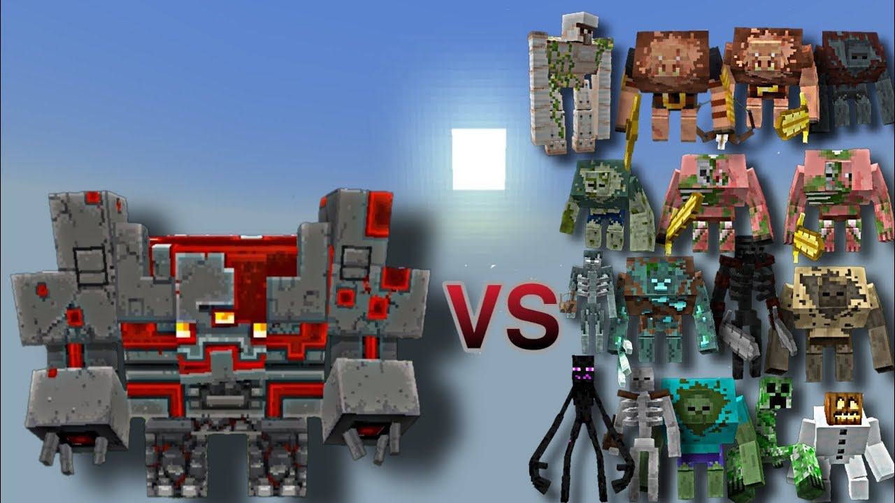 Redstone Monstrosity (MC Dungeons) vs Mutant Creatures | Minecraft ...