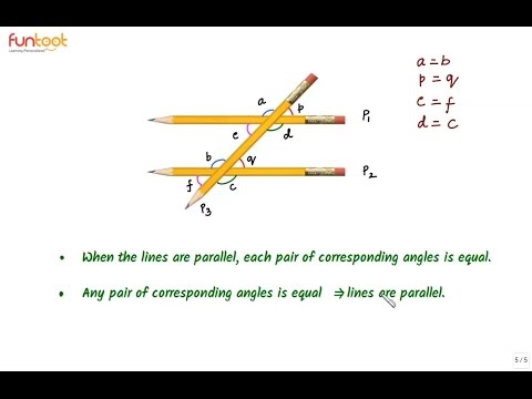 Parallel Lines and Transversal - Corresponding Angles - Understanding ...