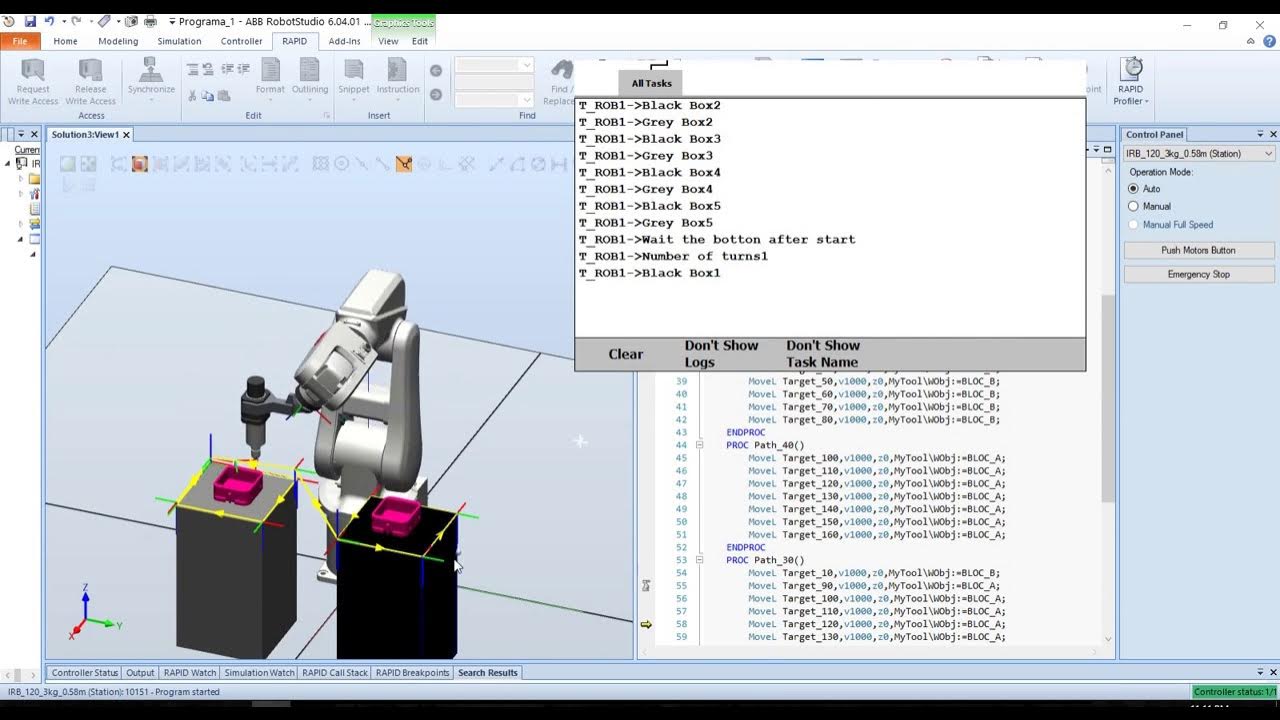 RobotStudio N: 02 Programming Rapid Abb - YouTube