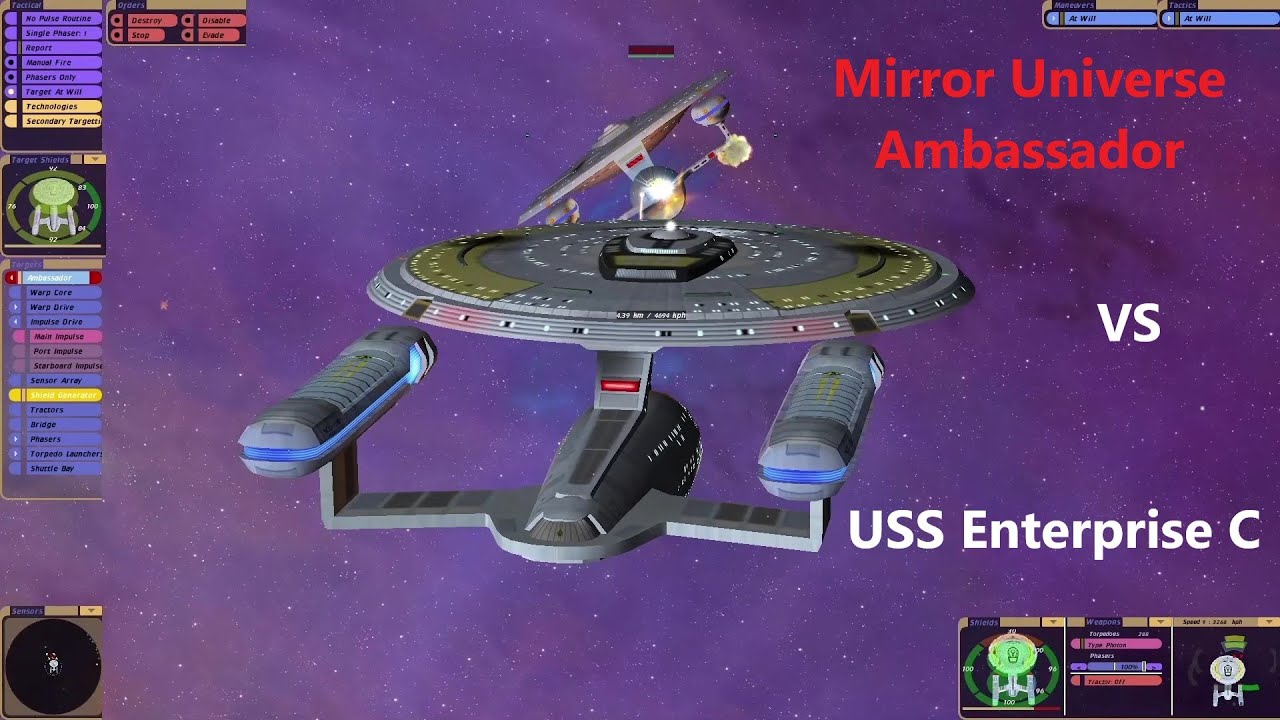 Mirror Ambassador VS USS Enterprise C | Both Sides | Star Trek Bridge ...