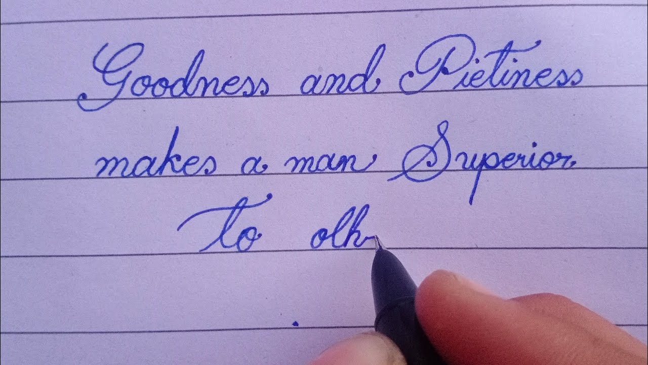 Cursive handwriting part 1 - YouTube