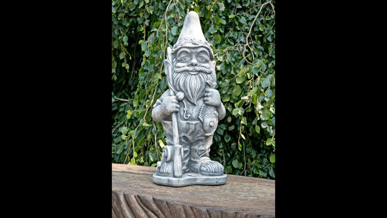 Henri Studio 2098 Angler Garden Gnome - YouTube