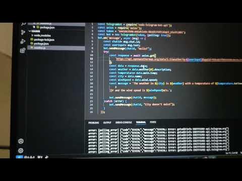 Telegram bot (node js) presentation - YouTube