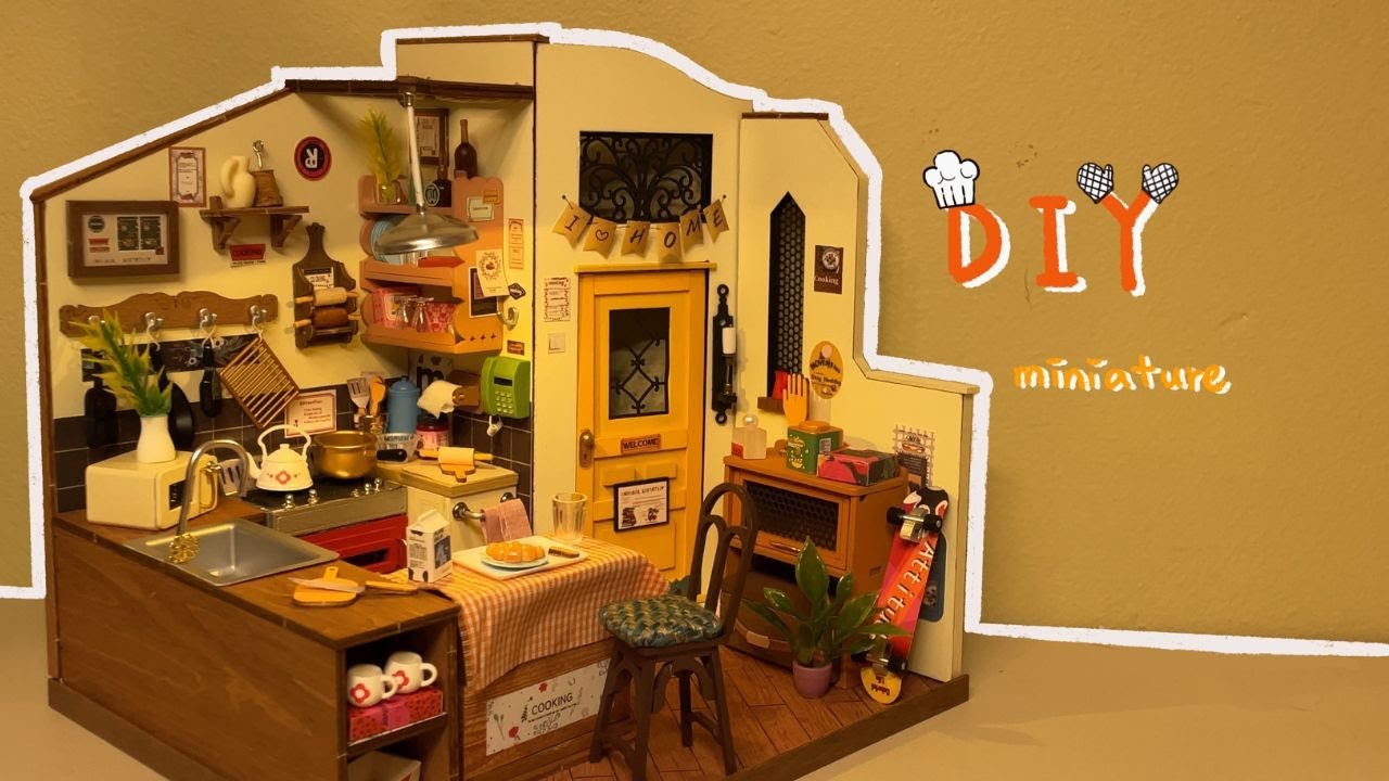 DIY Miniature House - Rolife Cozy Kitchen - YouTube