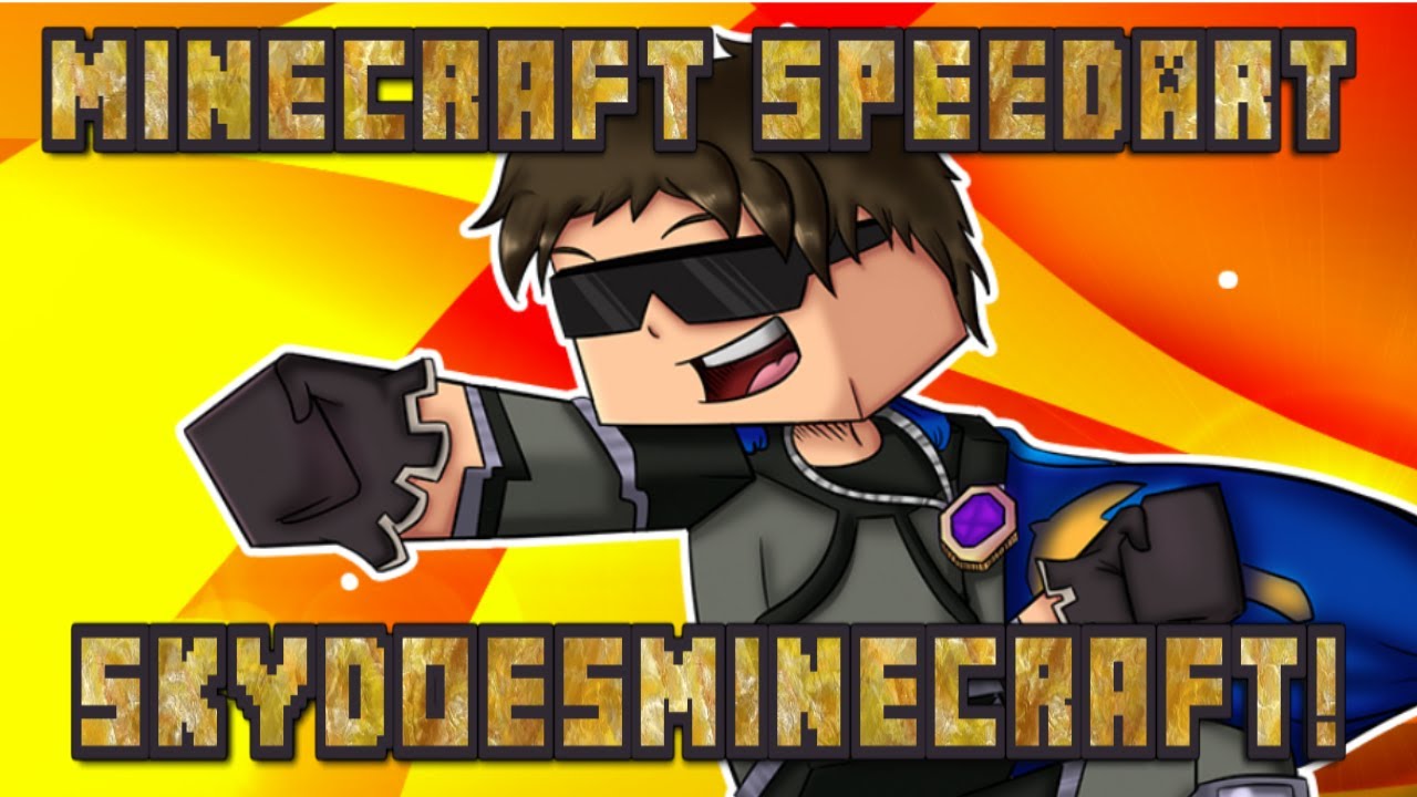 MineCraft SpeedArt - SkyDoesMinecraft! Congrats!! - YouTube