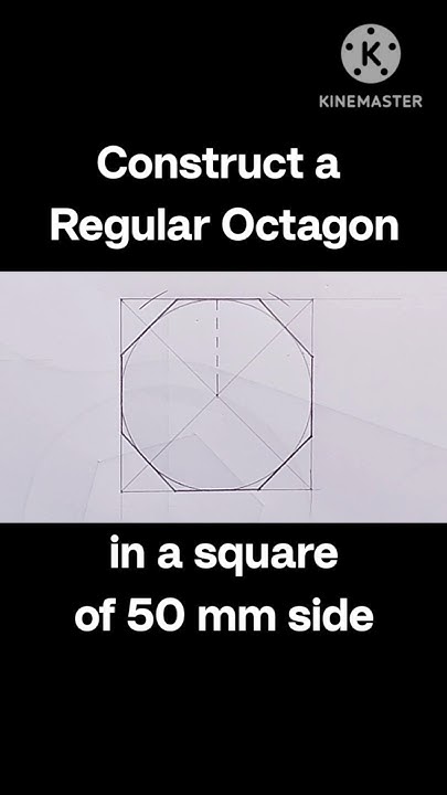 How To Construct A Regular Octagon In A Square Of 50 mm Side, #shortsfeed - YouTube